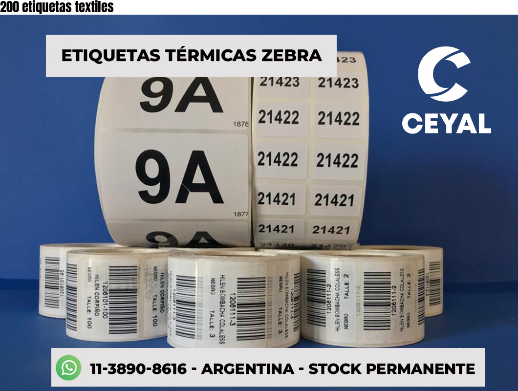 200 etiquetas textiles - Etiquetado Textil