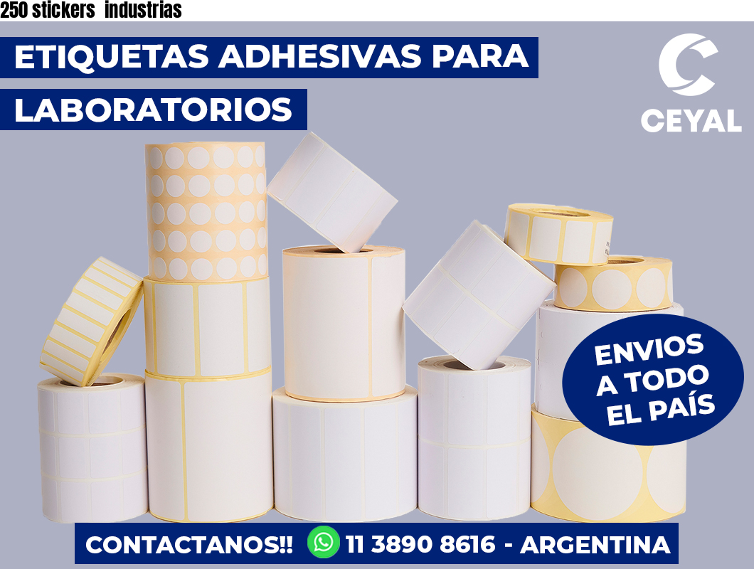 250 stickers industrias - Etiquetado Textil