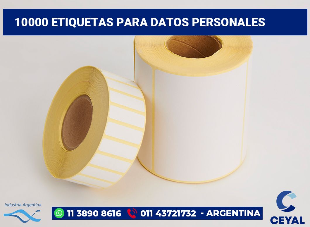 10000 Etiquetas para datos personales - Etiquetado Textil