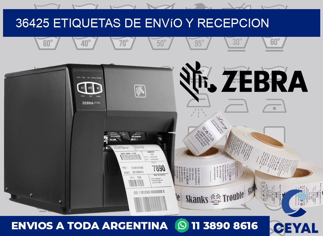 36425 Etiquetas de envío y recepcion - Etiquetado Textil