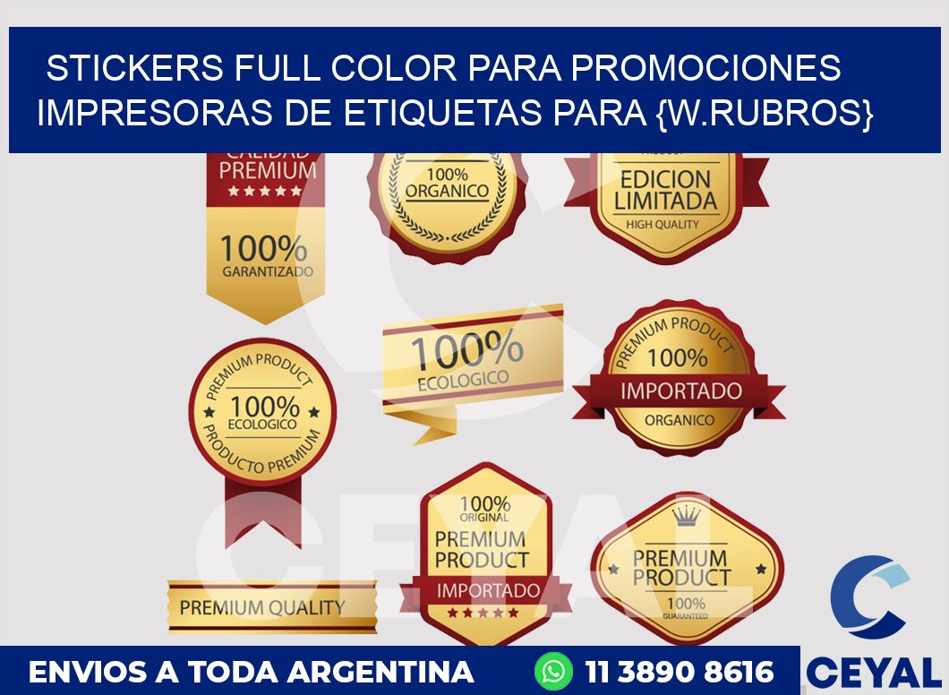 STICKERS FULL COLOR PARA PROMOCIONES Impresoras de etiquetas para {w ...
