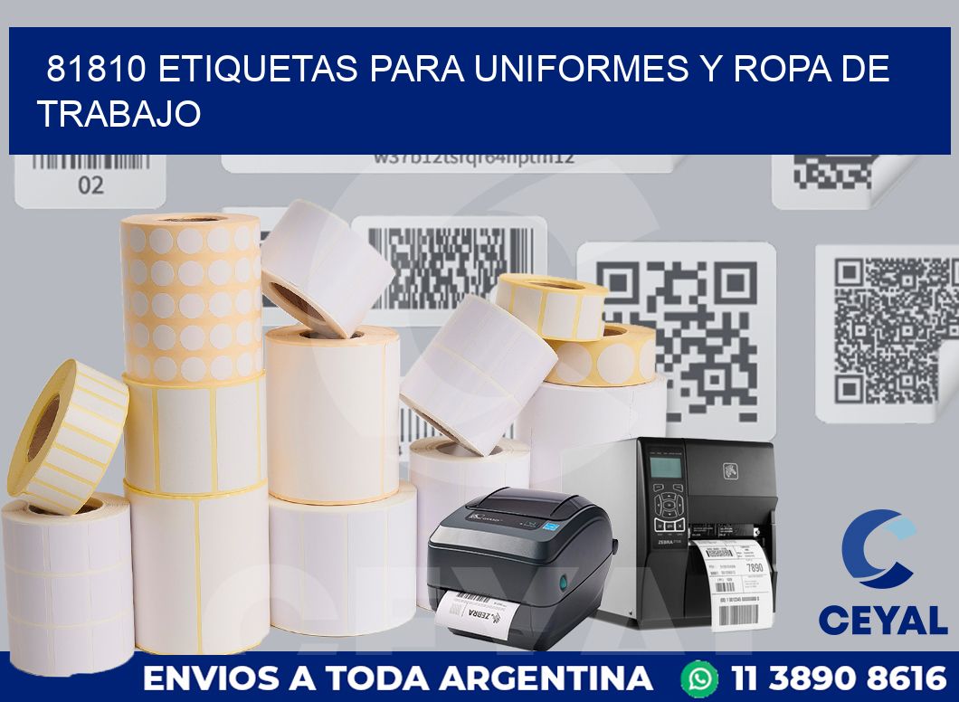 81810 ETIQUETAS PARA UNIFORMES Y ROPA DE TRABAJO - Etiquetado Textil