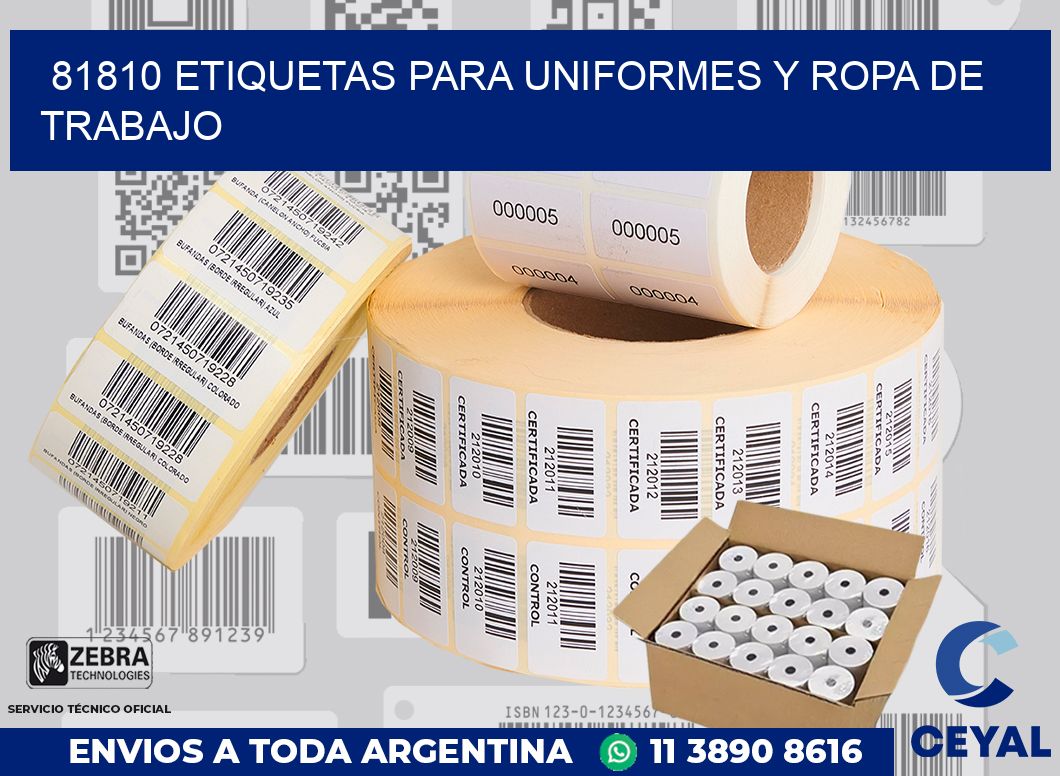 81810 ETIQUETAS PARA UNIFORMES Y ROPA DE TRABAJO - Etiquetado Textil