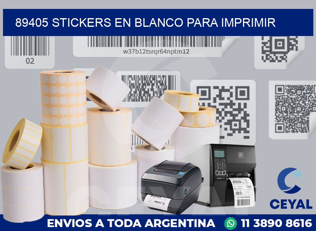 89405 STICKERS EN BLANCO PARA IMPRIMIR - Etiquetado Textil