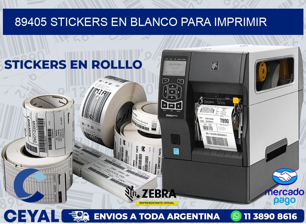 89405 STICKERS EN BLANCO PARA IMPRIMIR - Etiquetado Textil