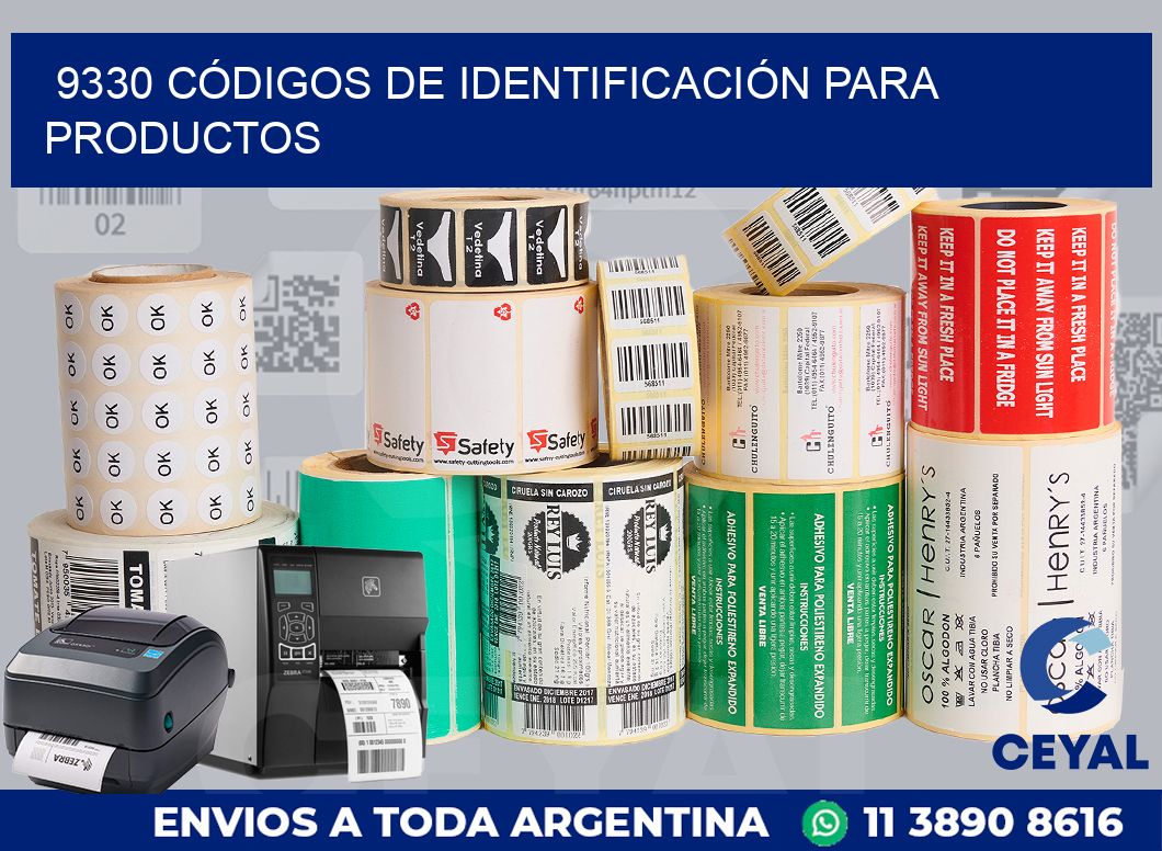 9330 CÓDIGOS DE IDENTIFICACIÓN PARA PRODUCTOS - Etiquetado Textil