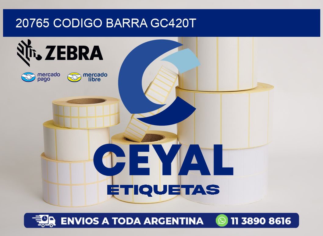 20765 CODIGO BARRA GC420T - Etiquetado Textil