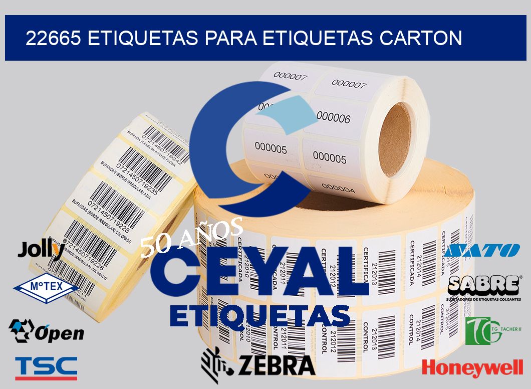 22665 ETIQUETAS PARA ETIQUETAS CARTON - Etiquetado Textil