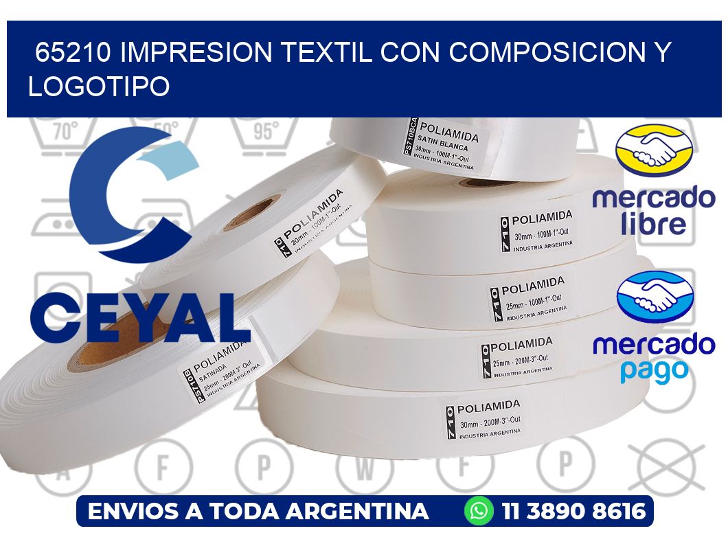 65210 IMPRESION TEXTIL CON COMPOSICION Y LOGOTIPO - Etiquetado Textil