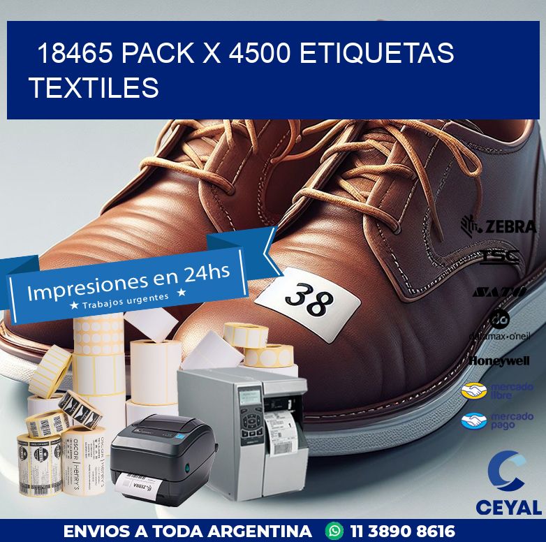 18465 PACK X 4500 ETIQUETAS TEXTILES - Etiquetado Textil
