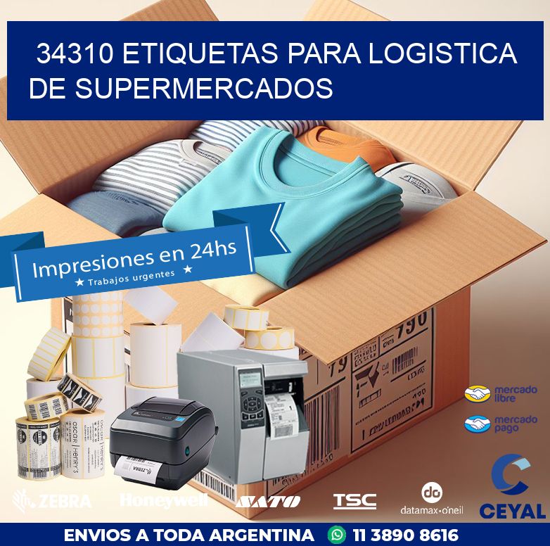 34310 ETIQUETAS PARA LOGISTICA DE SUPERMERCADOS - Etiquetado Textil