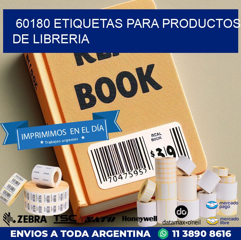 60180 ETIQUETAS PARA PRODUCTOS DE LIBRERIA - Etiquetado Textil