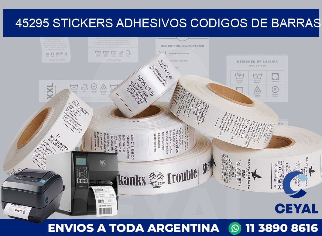 45295 stickers adhesivos codigos de barras - Etiquetado Textil