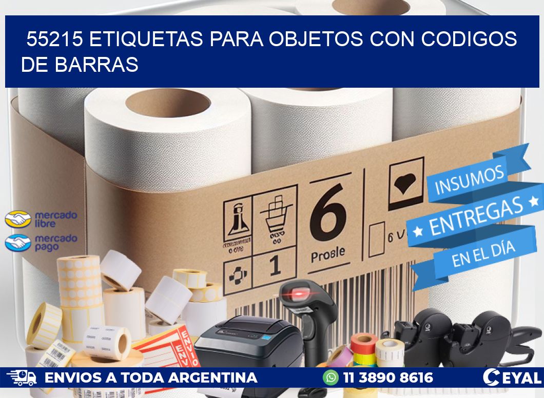55215 ETIQUETAS PARA OBJETOS CON CODIGOS DE BARRAS - Etiquetado Textil